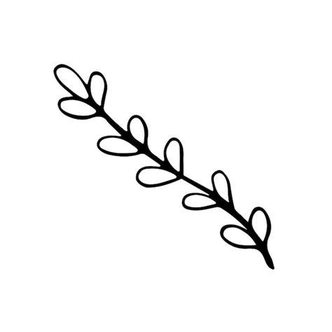 Premium Vector Hand Drawn Sketch Leaf Isolated On White Background