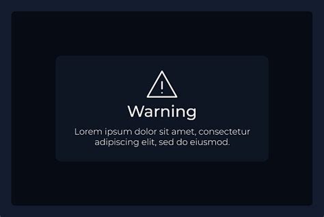경고 메시지 Ui 요소 템플릿 검은색에 대한 스톡 벡터 아트 및 기타 이미지 검은색 경계 표지 관리자 Istock