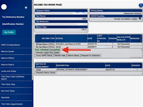 Refreshing An Itr12 Individual Taxpayer Income Tax Return How When