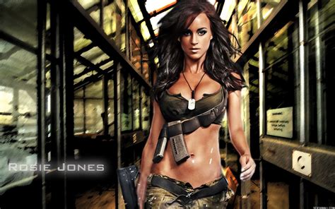 Fondos De Pantalla Pistola Mujer Modelo Tetas Lencería Persona