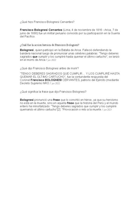 Qué hizo Francisco Bolognesi Cervantes Qué hizo Francisco Bolognesi Cervantes Francisco