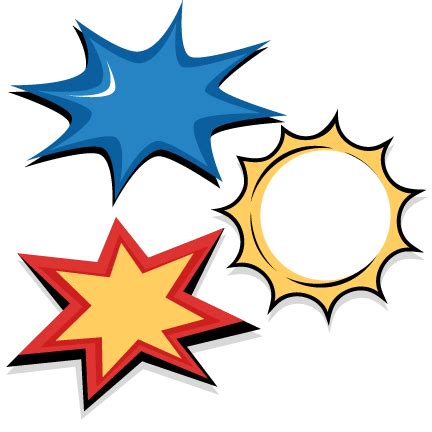 Superhero Stars Clip Art Library