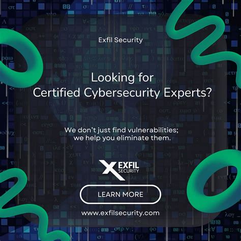 Looking For Certified Cybersecurity Experts Exfil Security
