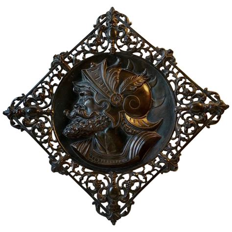 Bronze Sculpture Roman Warrior With Spear And Helmet H J Rieder At