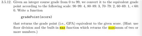 Solved 3512 Given An Integer Course Grade From 0 To 99