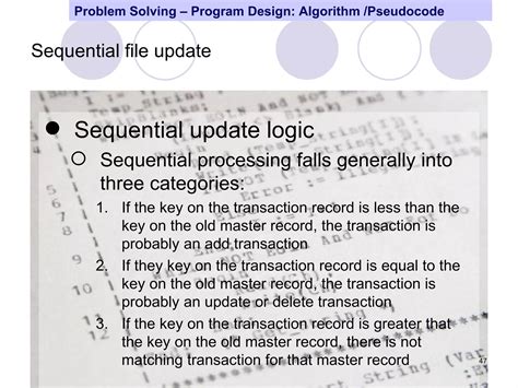 Program Design And Problem Solving Techniques Ppt