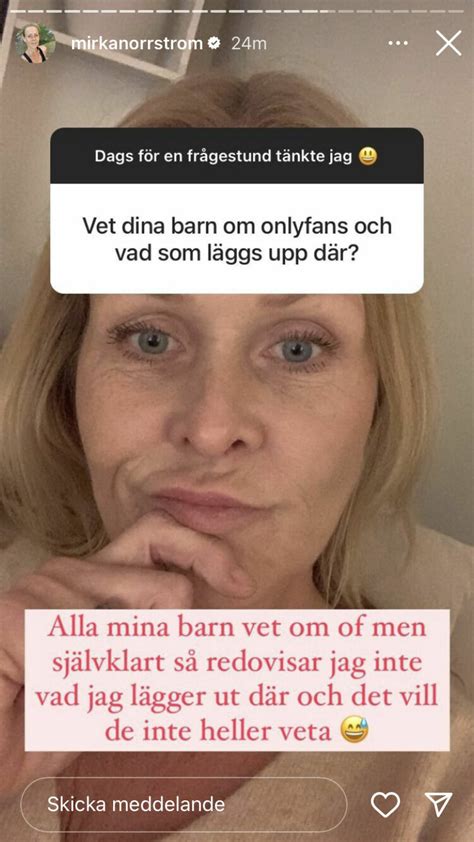 Mirka Norrström Så Mycket Vet Barnen Om Onlyfans Kontot Hänt