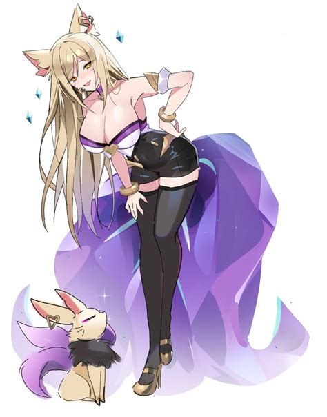 Ahri And K Da Ahri League Of Legends Drawn By Pelicana Danbooru