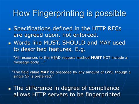 Ppt Detecting And Defending Against Web Server Fingerprinting