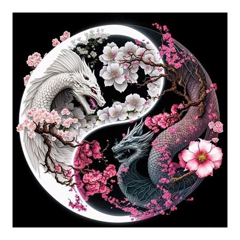 5D DIY Full Round Drill Diamond Painting Yin Yang Symbol Decoration Art
