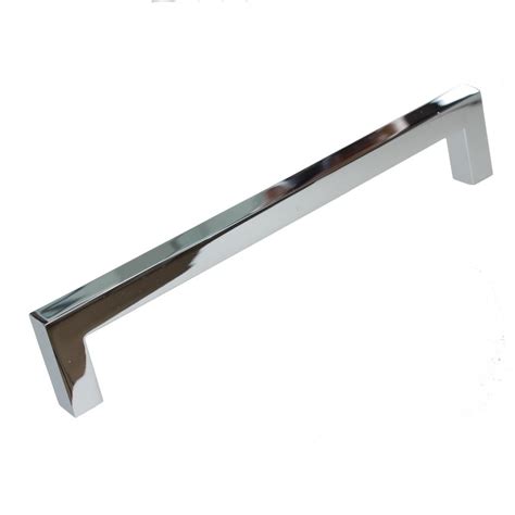 Gliderite 6 1 4 In Solid Square Slim Polished Chrome Cabinet Bar Pull