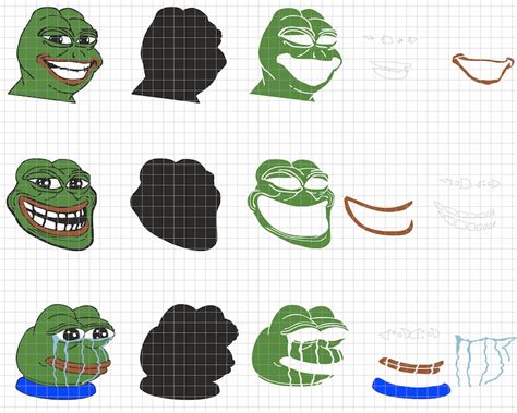 Pepe Frog Meme Svg Png Cricut File Layered Cut Design For Printing