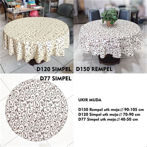 Jual Taplak Meja Bulat Katun Taplak Bundar Meja Makan Meja Cafe 2