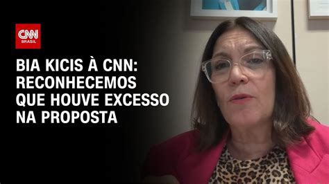 Bia Kicis à CNN Reconhecemos que houve excesso na proposta