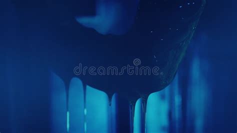 Strange Alien Organism Dripping Slime In Frozen Environment Stock Video Video Of Mist Drips