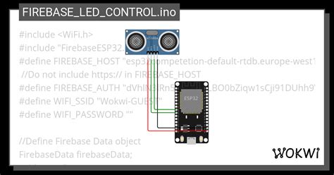 FIREBASE LED CONTROL Ino Copy Wokwi ESP32 STM32 Arduino Simulator