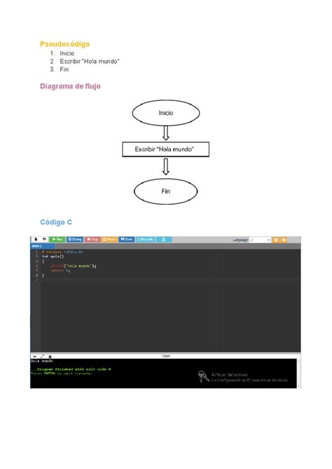 Práctica 1 Fundamentos Fundamentos de computacion Pseudocódigo 1