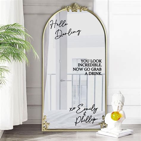 Wedding Mirror Decals Hello Darling You Look Incredible Now Go