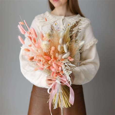 СУХОЦВЕТЫ Букет из сухоцветов Желтый турмалин купить в интернет магазине