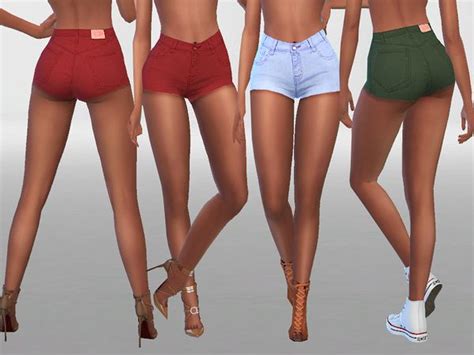 Pinkzombiecupcakes Summer Denim Shorts 021 The Sims 4 Roupas Roupas