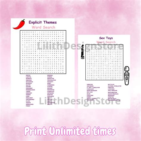 Boob Vagina Penis Femdom Word Search Puzzle Games Adult Word Search Date Night Puzzles