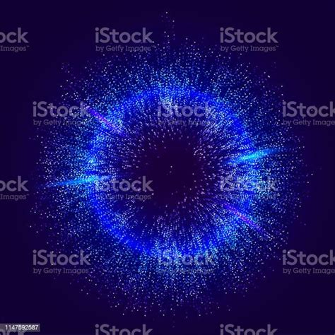 버스트 컬러 벡터 배경입니다 도트 액체 흐름 3d 디자인 그림입니다 기하학적 동적 입자 폭발 개념 원형에 대한 스톡 벡터 아트 및 기타 이미지 Istock