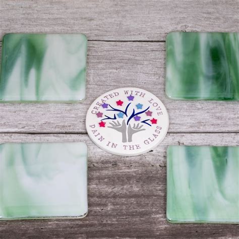 Fused Glass Coasters Etsy