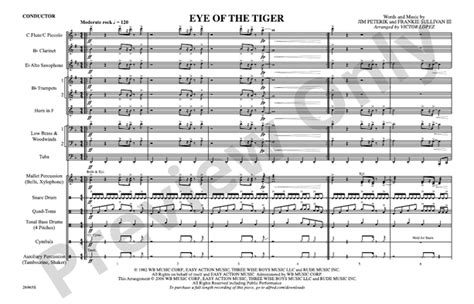 Eye Of The Tiger Score Marching Band Score Digital Sheet Music Download