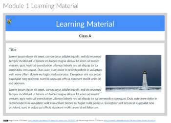 Canvas HTML Complete Course Template Standard Blue Gray Theme TPT
