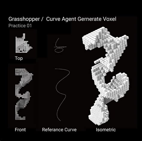 Parametric Grasshopper Generate Voxel With Curve Agent