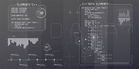 hud interface elements with part code c royalty free vector