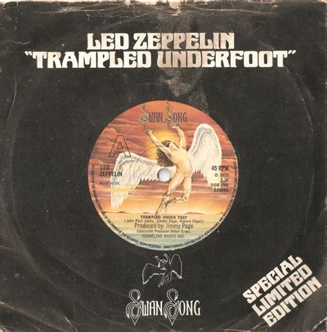 Led Zeppelin Trampled Under Foot 7 Single Sol The Record Album