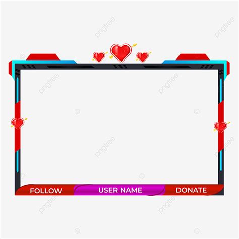 Valentines Day Hearts Clipart Vector Twitch Valentines Day Webcam