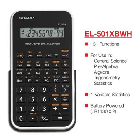Sharp Scientific Calculator El501x2bwh 1ct Fred Meyer