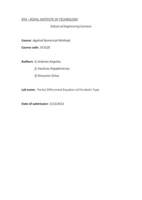 Pdf Partial Differential Equation Of Parabolic Type Dokumen Tips