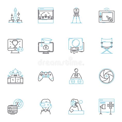 Communications Sector Linear Icons Set Telecoms Connectivity Wireless Broadband Nerking