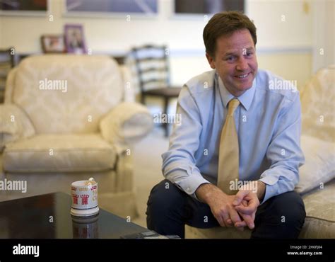 British Deputy Prime Minister Nick Clegg Pictured At Cabinet Offices 70