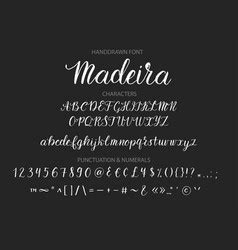 Handdrawn Script Font Brush Style Texture Vector Image