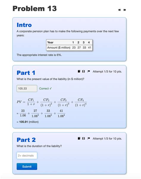 Solved What Is The Duration Of The Liability Chegg Com