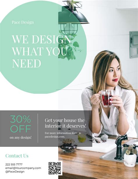 Free Simple Interior Designer Flyer Template To Edit Online