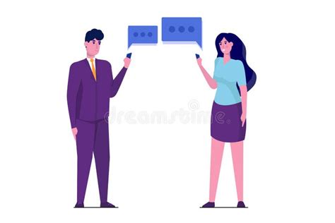 People Using Smartphones Social Network Concept Male Female