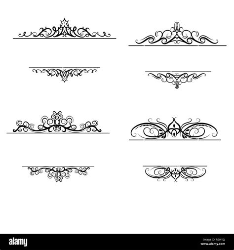 Vintage Vector Swirl Frame Set Stock Vector Image And Art Alamy