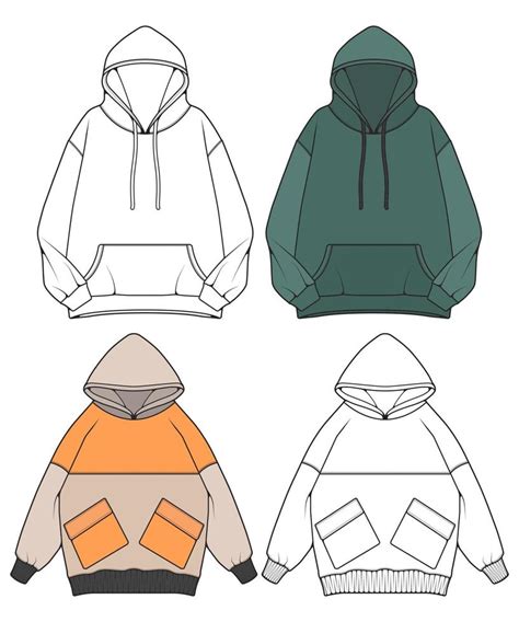 Hoodie Oversized Vector Hoodie Oversized In A Sketch Style Trainers