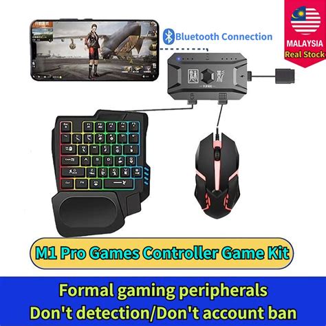 M1 Pro Mobile Controller Gaming Keyboard Mouse Converter Pubg Controller Gamepad Bluetooth 5 0