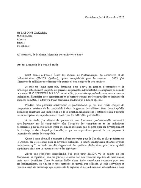 Lettre Explicative Sla Pdf Business Comptabilité