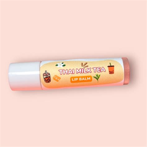 Thai Tea Lip Balm Boba Lip Gloss Moisturizing Lip Balm Hydrating