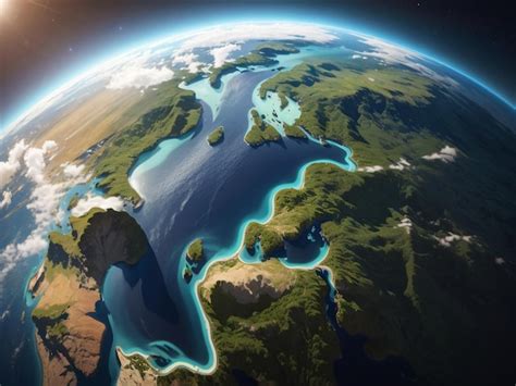 Premium Ai Image 3d Render Of Earth Planet Captivating Global Perspective