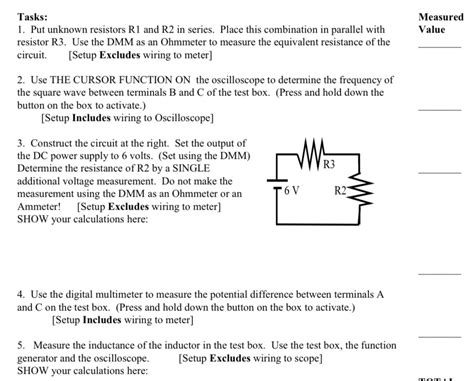 Solved Tasks 1 Put Unknown Resistors R1 And R2 Solutioninn