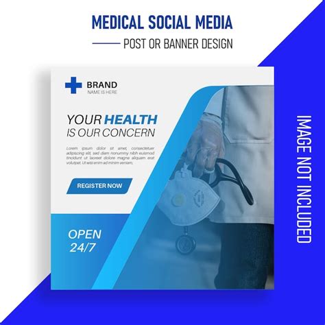 Diseño De Redes Sociales De Salud Médica Vector Premium