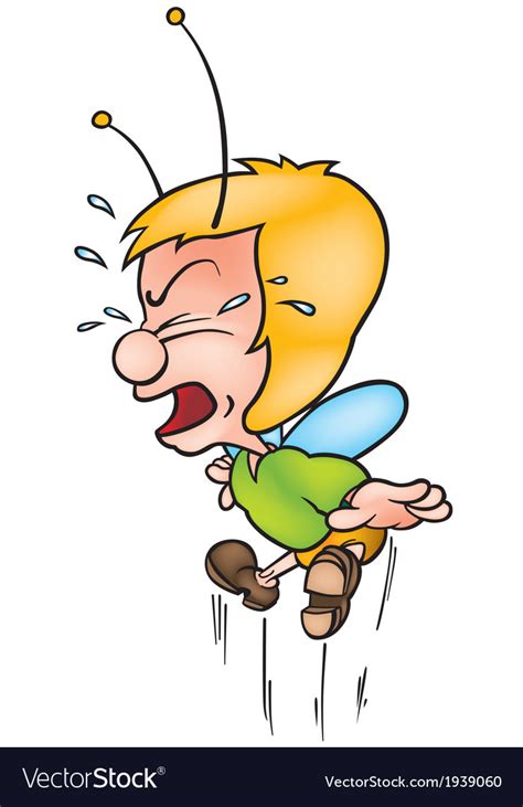 Crying Bug Royalty Free Vector Image Vectorstock